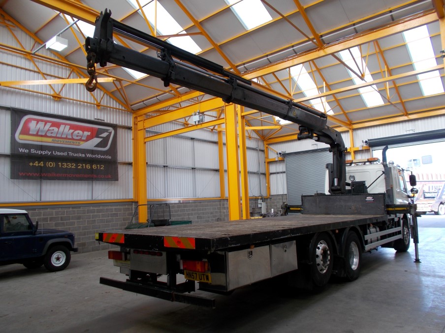 DAF CF75 6 X 2 FLATBED CRANE - 2007 - HN57 UTW - Walker Movements