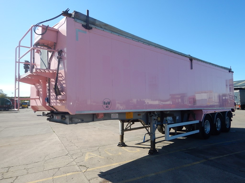 CRANE FRUEHAUF 65 CU-YD ALUMINIUM PLANK SIDED SLOPER BULK TIPPING ...