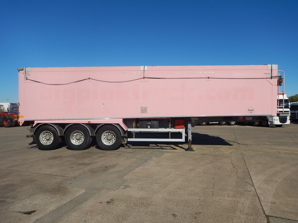CRANE FRUEHAUF 65 CU-YD ALUMINIUM PLANK SIDED SLOPER BULK TIPPING ...