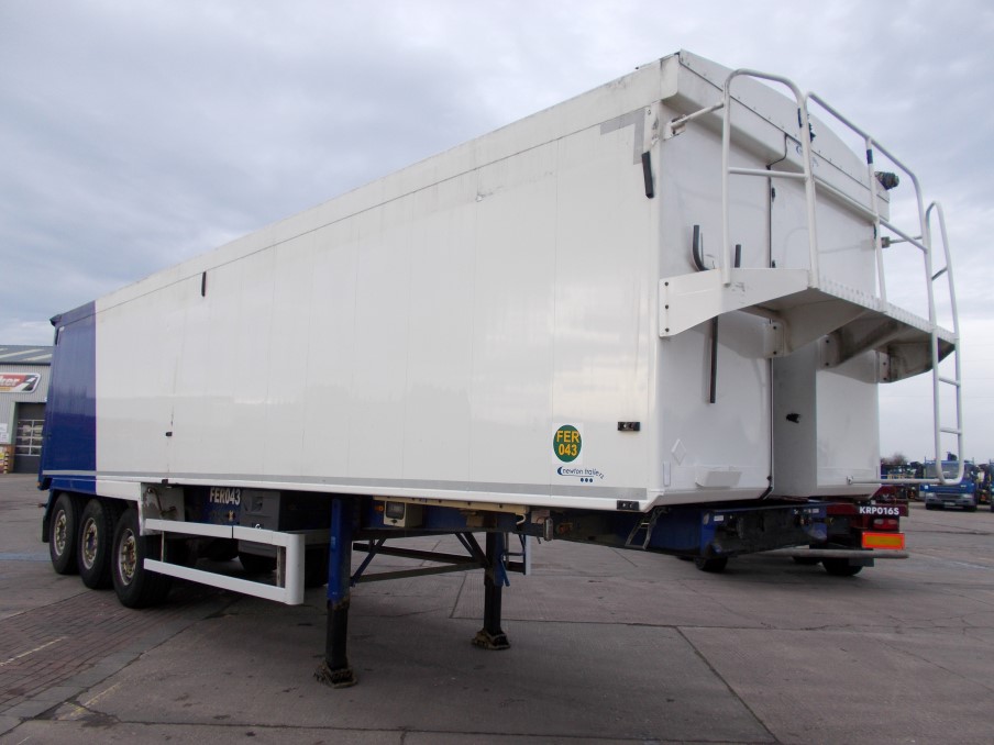 WEIGHTLIFTER 67 CU-YD ALUMINIUM PLANK SIDED SLOPER BULK TIPPING TRAILER ...