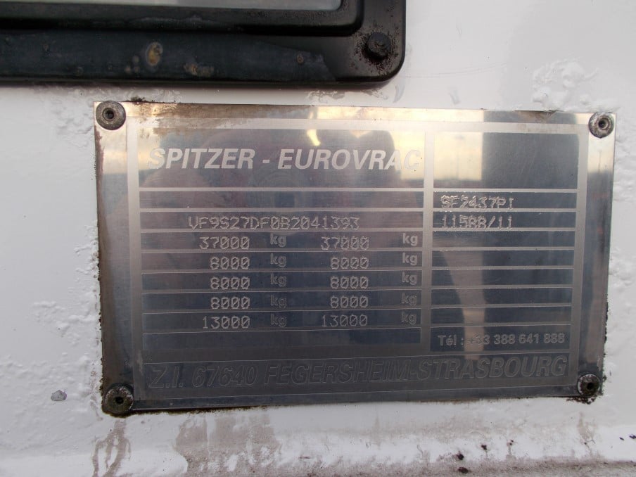 SPITZER 37,000 LITRE CEMENT TANKER/BLOWER TRAILER - 2011 - C327213 ...