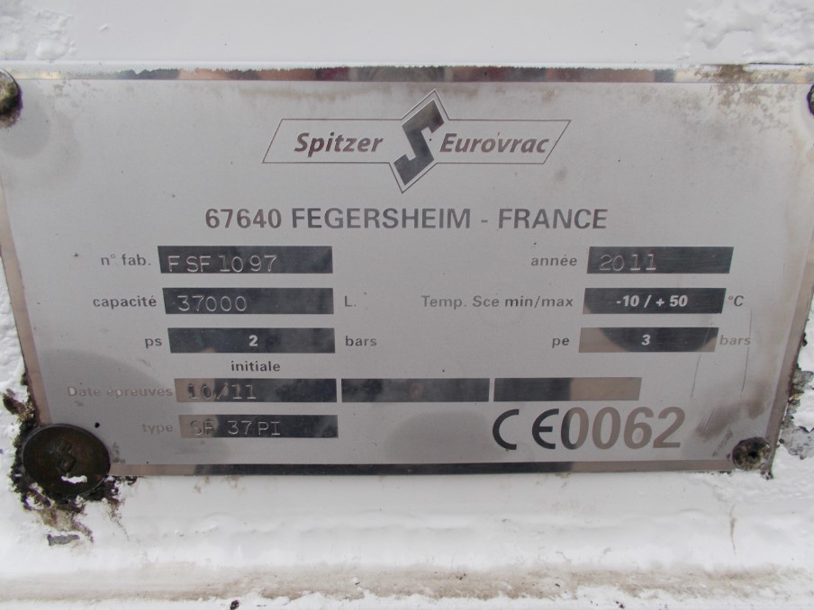 SPITZER 37,000 LITRE CEMENT TANKER/BLOWER TRAILER - 2011 - C327213 ...