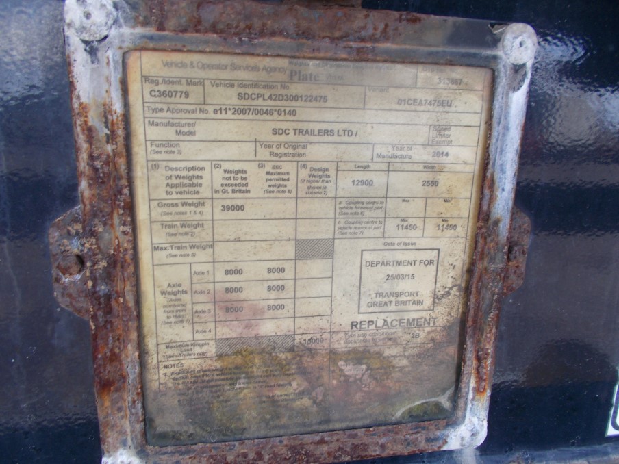 SDC 42FT ROLLING CRANE CHASSIS/ FLATBED TRAILER - 2014 - C360779 ...