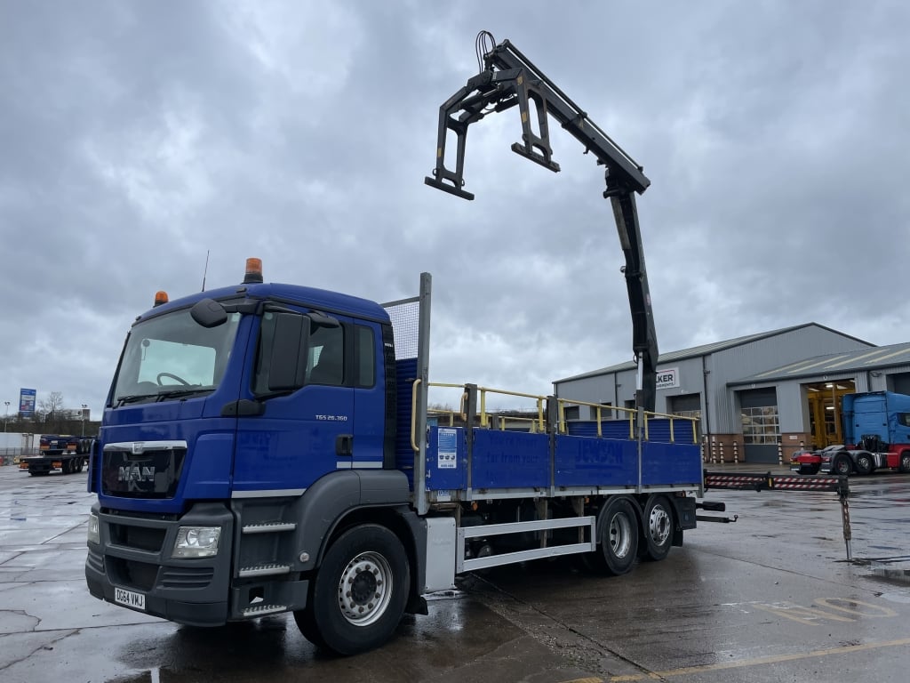 MAN TGS 26.360, 6X2 26 TONNE DRAWBAR SPEC BRICK GRAB - 2014 - DG14 SFV ...