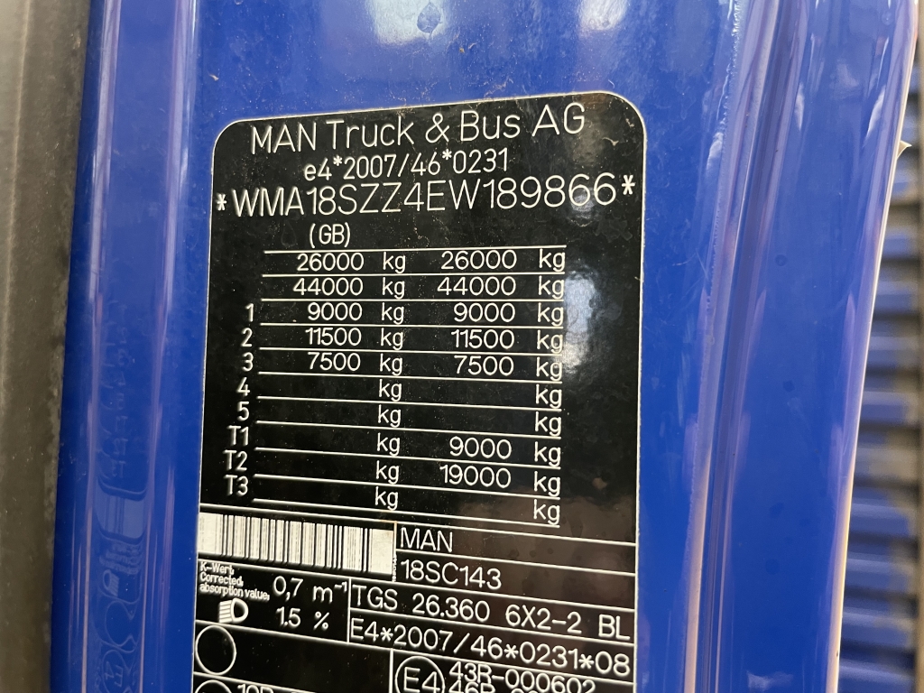 MAN TGA 26.350, 6X2 DRAWBAR SPEC ALUMINIUM INSULATED TIPPER/CRANE ...