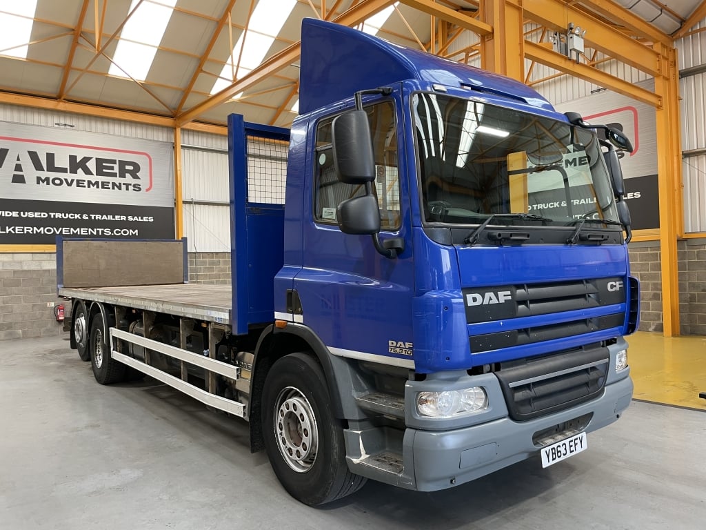 DAF CF75 310 EURO 5, 6X2 26 TONNE FLATBED - 2013 - YB63 EFY - Walker ...