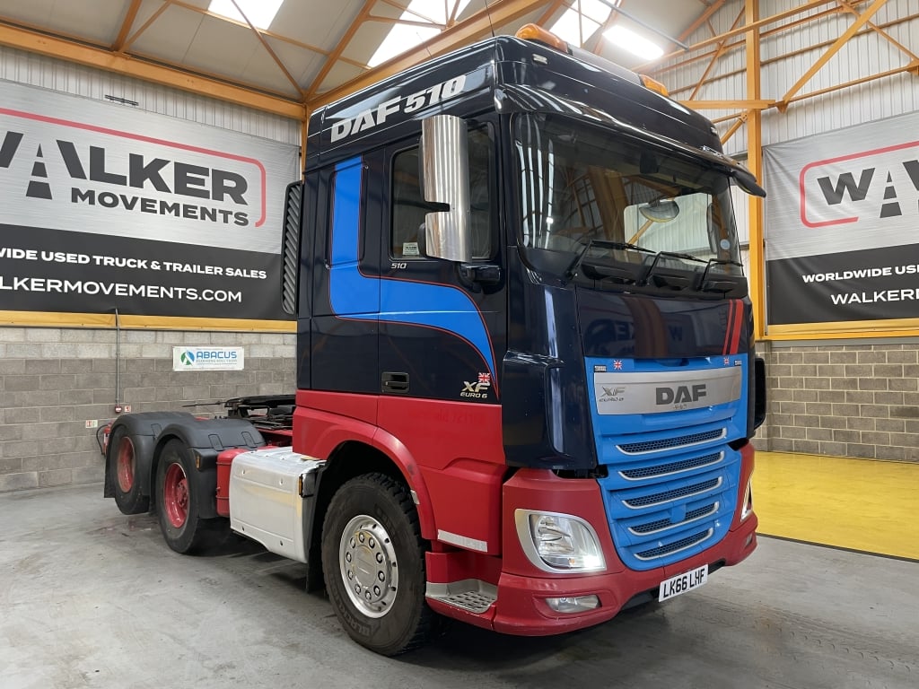 DAF XF 510 SPACE CAB *EURO 6* 80 TONNE SPECIAL TYPES 6X2 FTS TAG AXLE ...